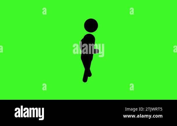 Icon Man Running animation. 2D Figure Cartoon Animations. green ...