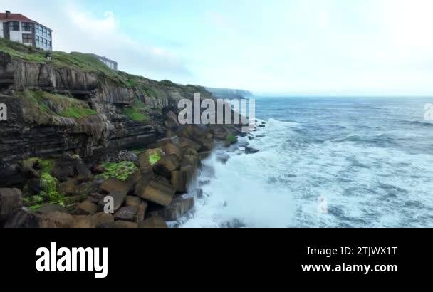 High coastal cliff coastline atlantic ocean Stock Videos & Footage - HD ...