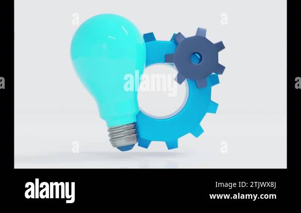 Light bulb lamp with gear mechanism and cog wheels work together, idea ...