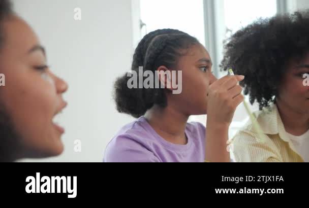 African black children students learning discuss and express in the ...