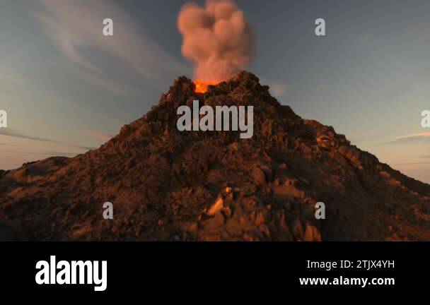 Magma explosion animation clip Stock Videos & Footage - HD and 4K Video ...