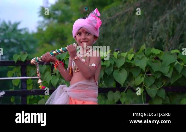 Little Lord Krishna running. Lord Krishna Janmashtami Wishes. adorable ...