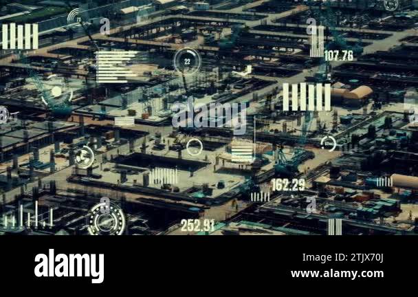 Construction technology concept with alteration graphic over ...