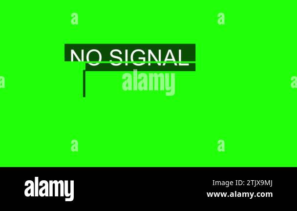 No signal. Glitch effect. Green screen. Bad interference. Glitch ...
