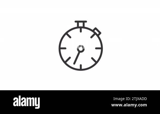 Animated chronometer linear icon. Accurate time counting. Sport tool ...