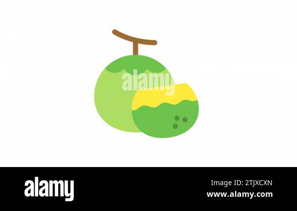 Coconut, Fruits animated icon on transparent background Stock Video ...