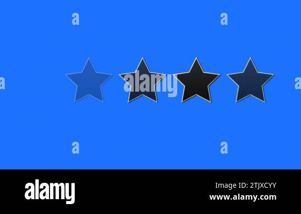 Glowing metallic stars with gold border transition, 5-star rating ...