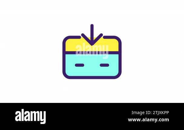 Animated receive funds color ui icon. Money transaction. Electronic ...