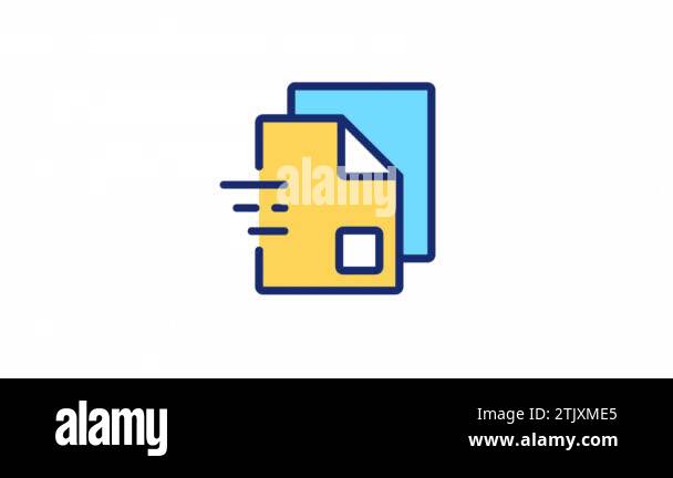 Documents folder icon cartoon Stock Videos & Footage - HD and 4K Video ...