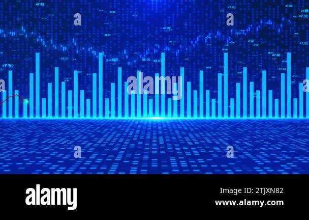 4K 3D Stock market or forex trading graph and candlestick chart ...