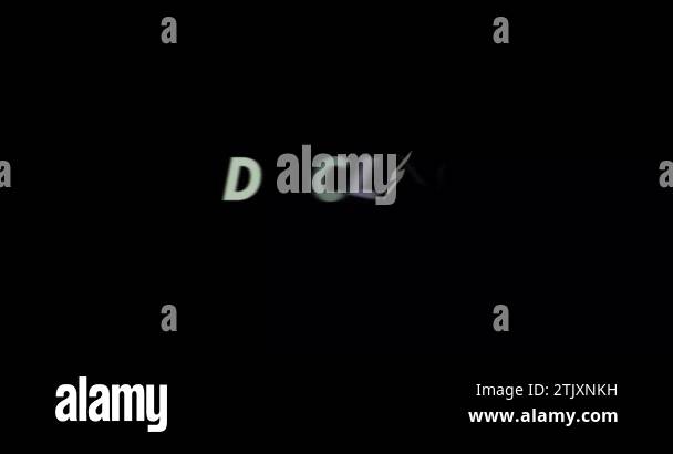 Decline text animation on black background. Modern text animation ...