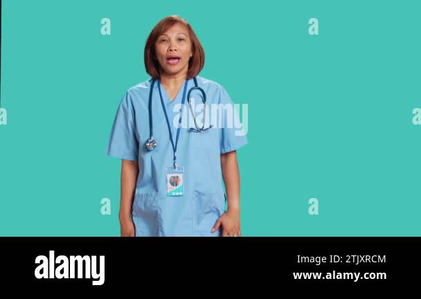 Angry healthcare specialist yelling furiously and aggressively ...