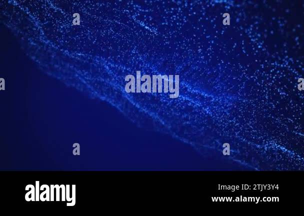 Animation of blue moving glowing wave over black background. Background ...