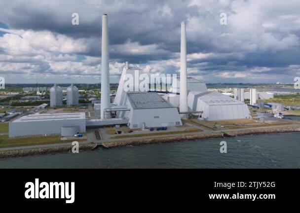 Aerial view of the Power station. One of the most beautiful and eco ...