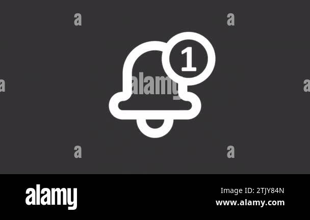 Animated message white line ui icon. Notification. Seamless loop HD ...