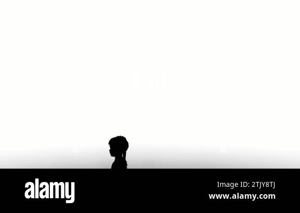 silhouette people walk on white background. silhouette black people ...