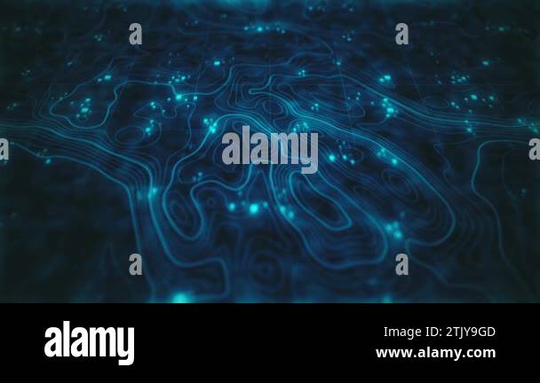 Technology Digital Topographic Landscape Background/ 4k animation of a ...