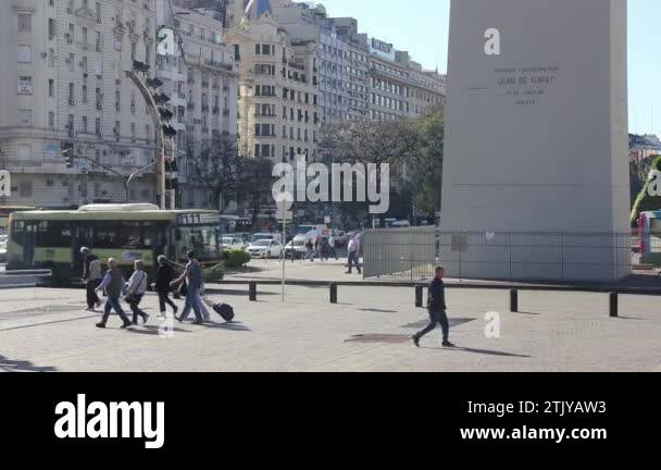 Center of Buenos Aires, Capital of Argentina, with the Famous Monument ...