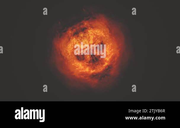 Abstract Fireball Background/ 4k animated background of a burning ...