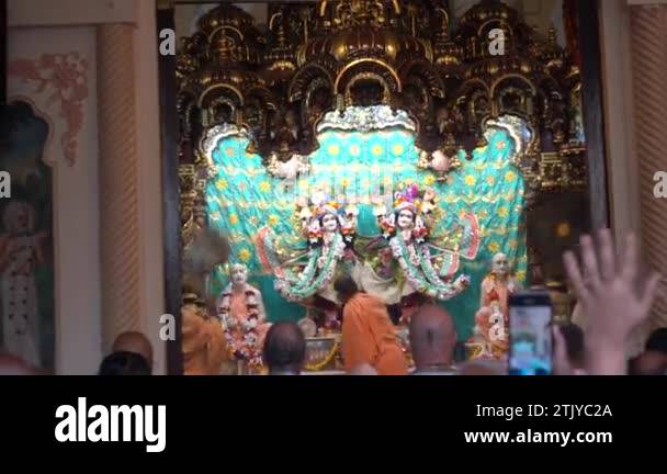 VRINDAVAN, INDIA September 01, 2022 : Devotee playing Kirtan chants in ...