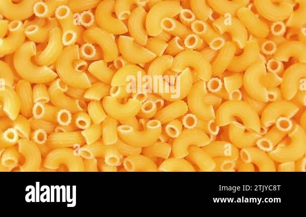 Uncooked Chifferi Rigati Pasta - Top View. Fat and Unhealthy Food ...
