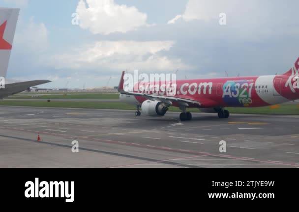 May4,2023.Changi Airport,Singapore.view of airasia and jet star a321 ...