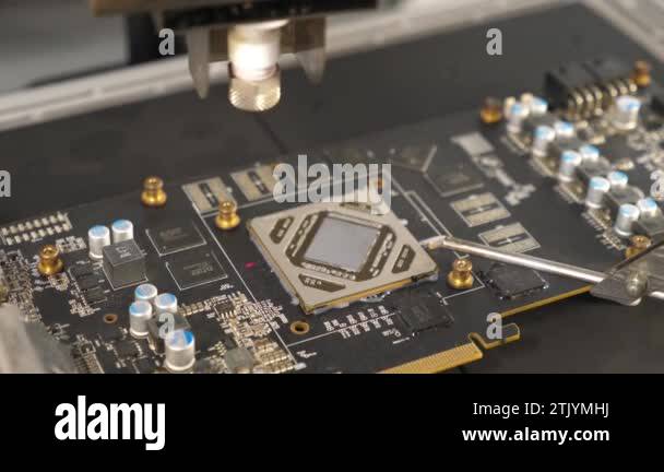 Infrared soldering station setup and GPU chip desoldering process ...
