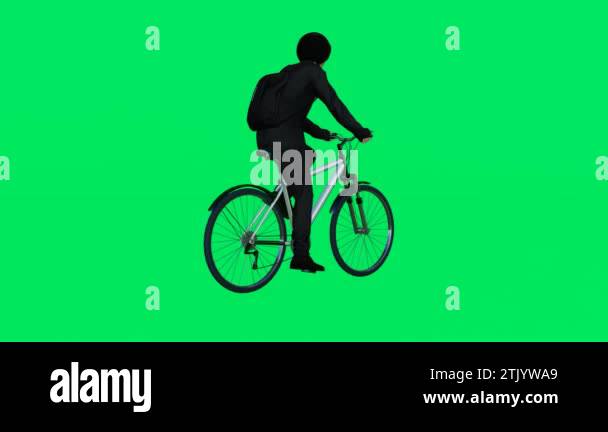 3d render green screen chroma key animation isolated High school boy ...