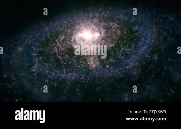 Giant alien spiral galaxy in deep space. Concept 3D illustration of ...