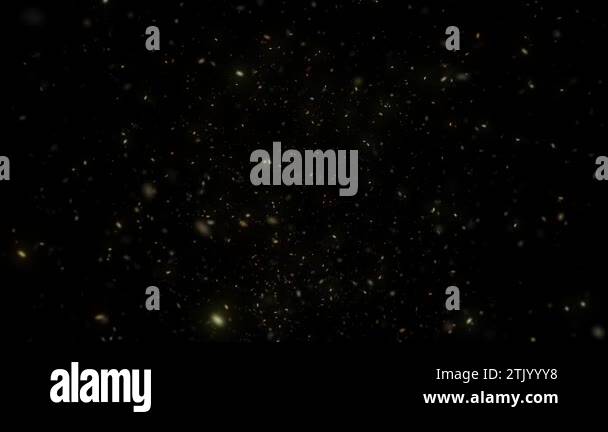 Abstract Gold Flying Particles Fx Background/ 4k animation of an ...
