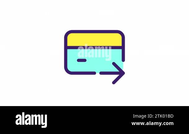 Animated money transit color ui icon. Banking operation. Electronic ...