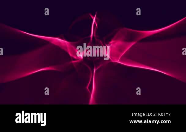 Abstract revolving pink plasma energy force field loop on dark ...