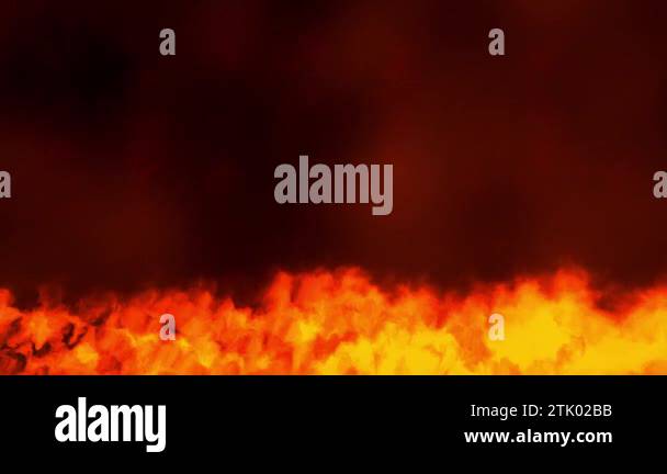Glowing fire flames burning border animated effect concept background ...