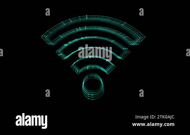 Digital Animation of Wireless Network icon. Concept of Future 5G ...