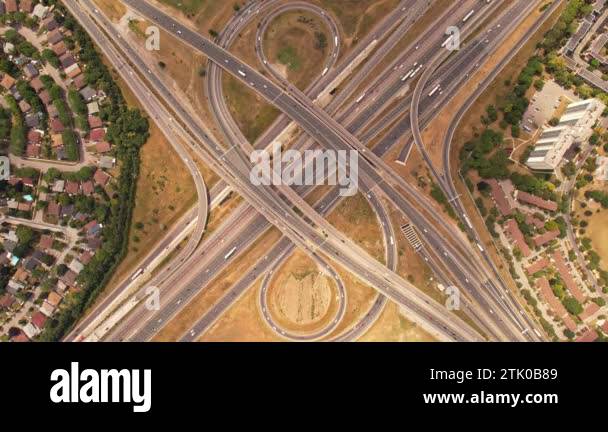 Highway for high speed commute and road traffic avoidance. Cars ...