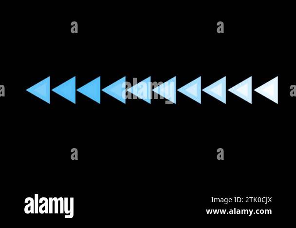 Animation triangle line blink and rolling with change color from light blue to white on the ...