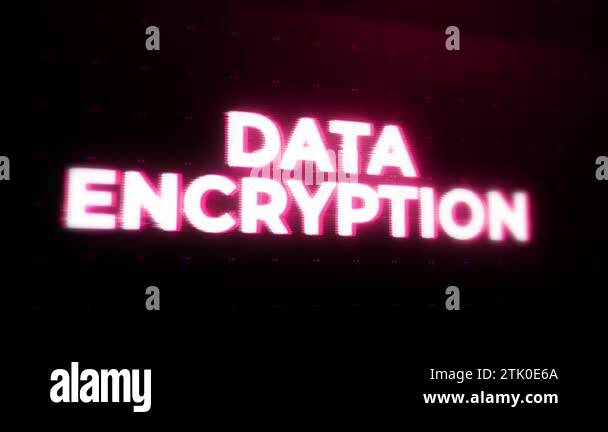 Data Encryption Warning Alert Error Message Flashing On Screen Computer System Crash Concept