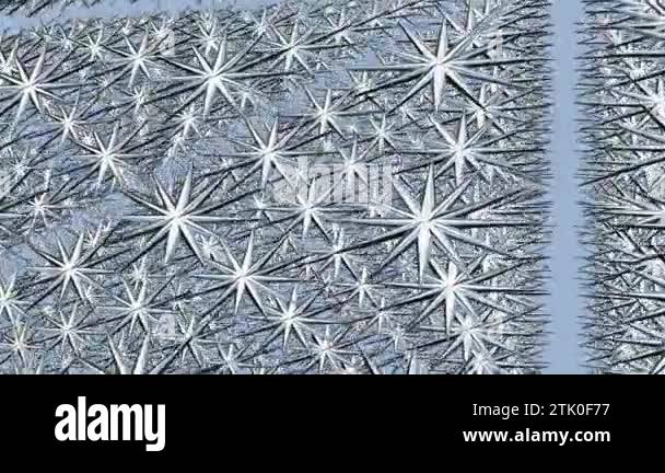 Background with Rotation around Thousands of Chrome Stars. 3D Render ...