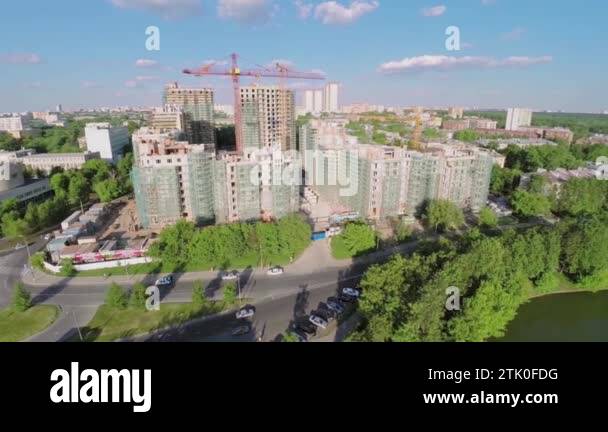construction site of residential complex Stock Video Footage - Alamy