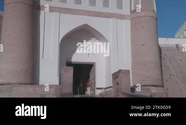 The Main Gate Of The Ark Citadel In Bukhara, Uzbekistan Stock Video ...