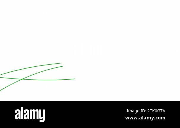 Animated stripes appear and disappear. Decorative lines. Three green ...