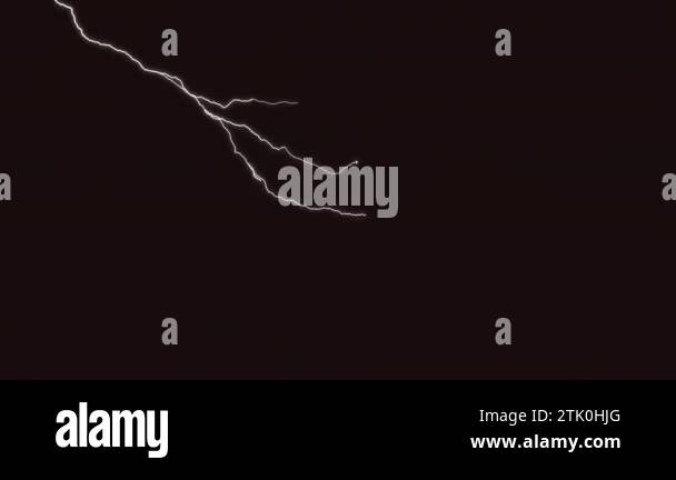 Lightning Strike flashing thunderstorms discharge Alpha Channel. Heavy ...
