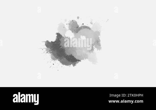 Name: ink drop dripping and spreading on white paper. Abstract ink ...