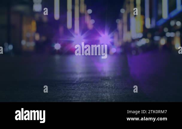 Car headlights night bright lens flare Stock Videos & Footage - HD and ...