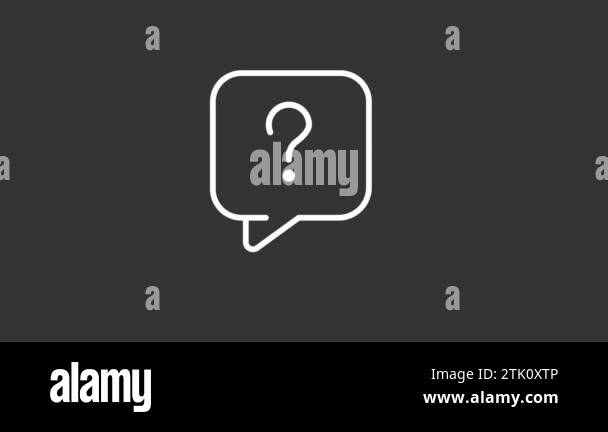 Animated hot topic white line icon. Urgent problem solving. Persistent ...