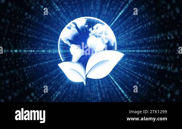 Environment Icon Digital Cyber Space Loop Technology Tunnel Animation ...