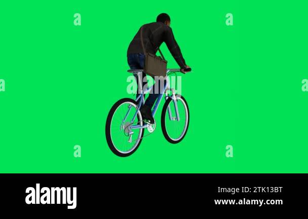 3d render green screen chroma key animation isolated A male coach ...