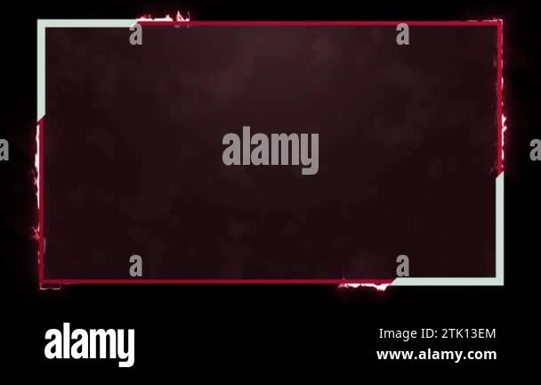 Red Stream Overlay Animated Facecam For Gamers. Web Camera Frame 4K ...