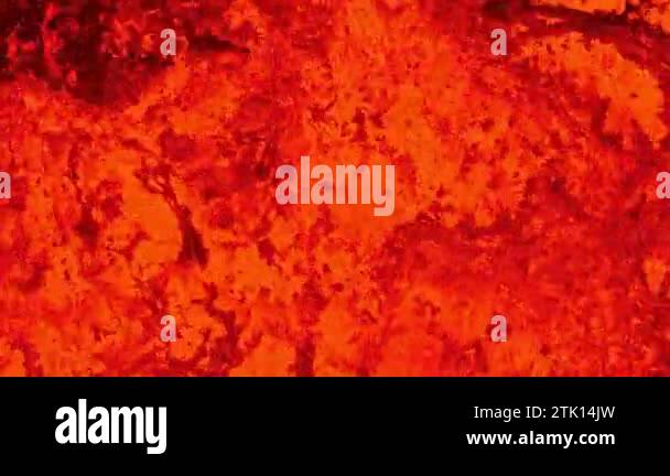 Detailed View of Erupting Volcano With Lava Exploding. Iceland 28.7. ...