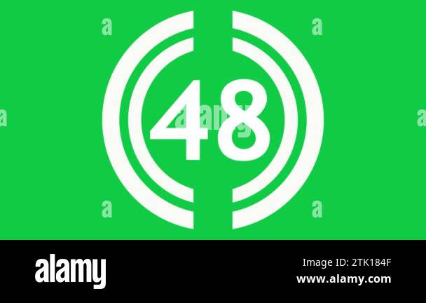 1 Minute Timer Animation With Double Spinning Wheel Effect In Green